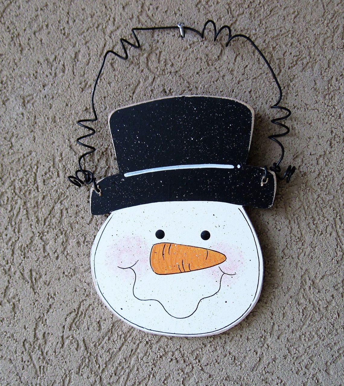 HANGING SNOWMAN HEAD for Wall Door Tree Holiday December - Etsy