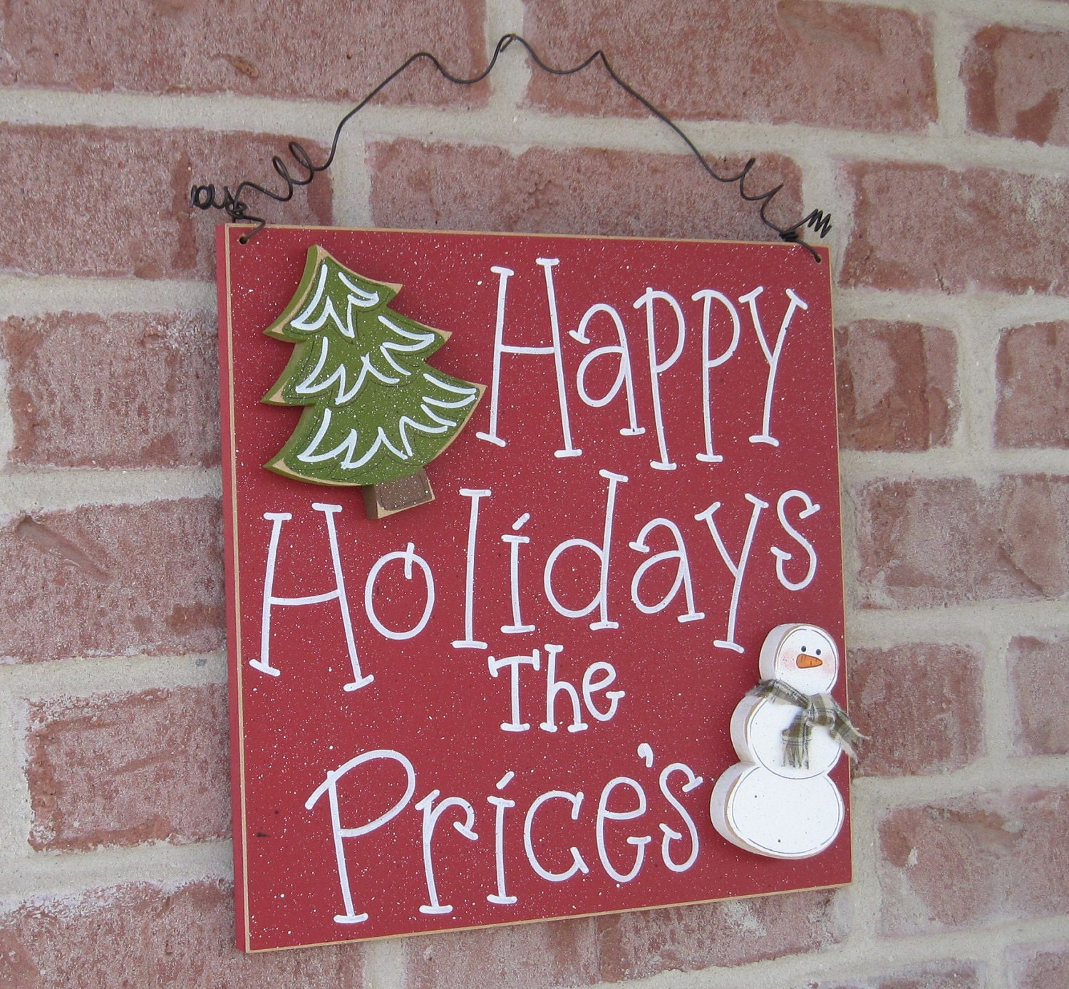 Custom Personalized Name Family Holiday Sign for door wall | Etsy