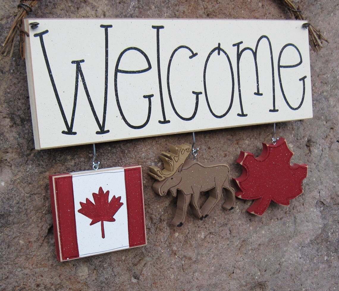 Canada Decorations WITH welcome sign for wall and home decor | Etsy