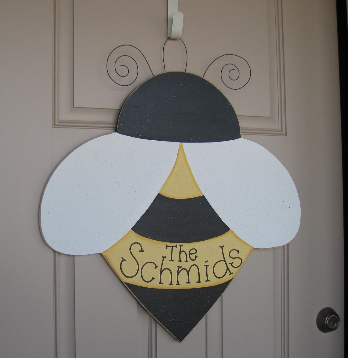 LARGE 24" Hanging PERSONALIZED BEE for Door, Wall Hanging, Girl Bedroom ...