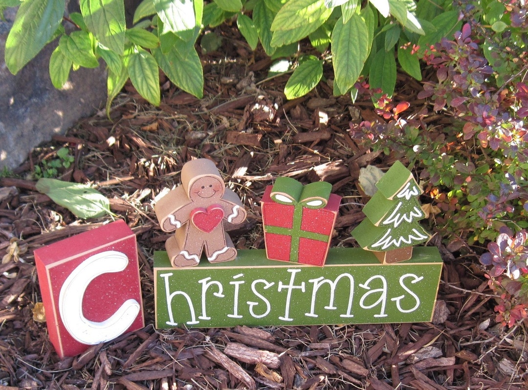Handcrafted Christmas Blocks, Holiday Home Decor - Etsy