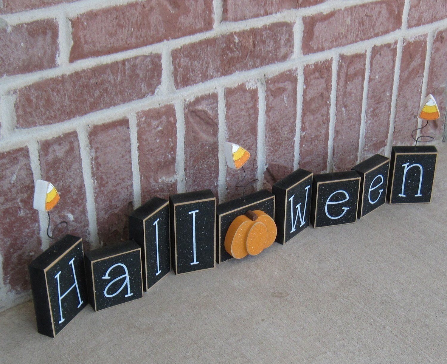 HALLOWEEN BLOCKS for Shelf, Gift, Mantle, Desk, October and Home Decor ...