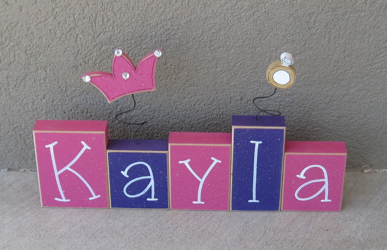 Custom Personalized NAME or WORD BLOCKS for Children, Home, Desk, Shelf ...