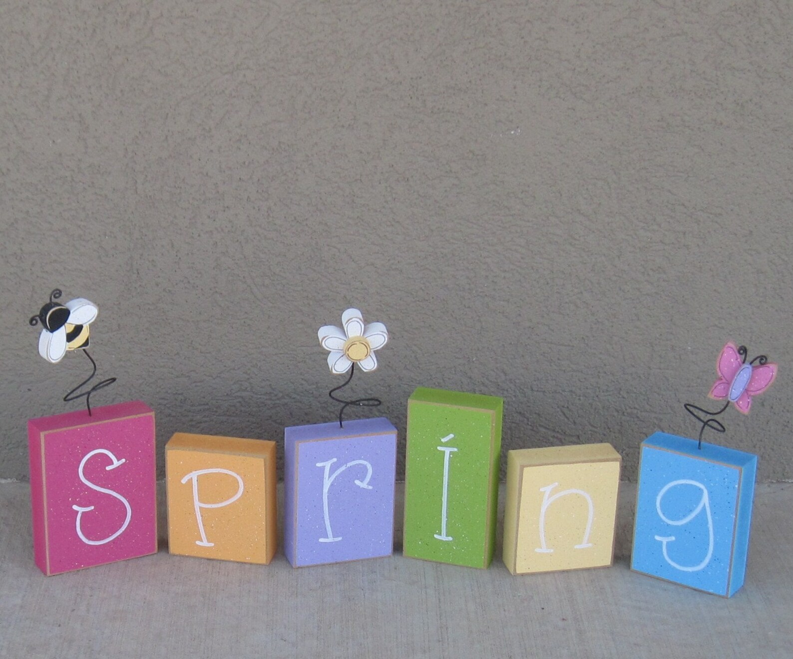 SPRING BLOCK SET for Shelf Mantle Office Seasons Home and - Etsy