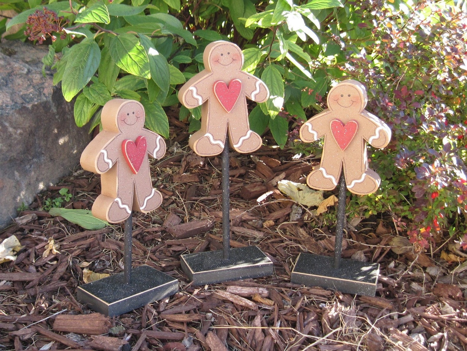 3 Tall STANDING GINGERBREAD MAN Block Set for Winter - Etsy