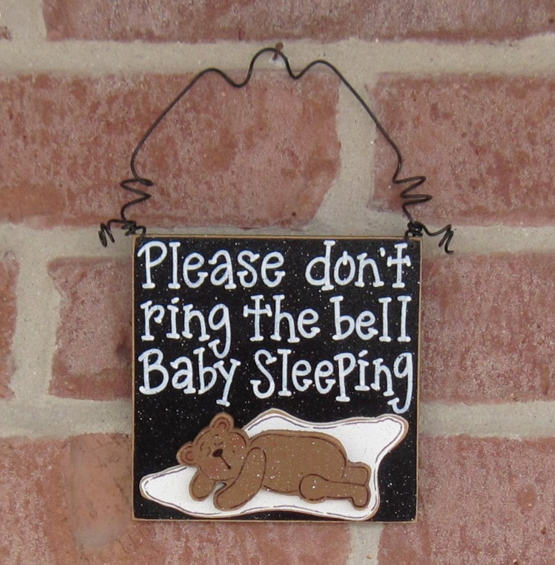 Free Shipping - Baby Sleeping Sign With a Sleeping Bear for Home and ...