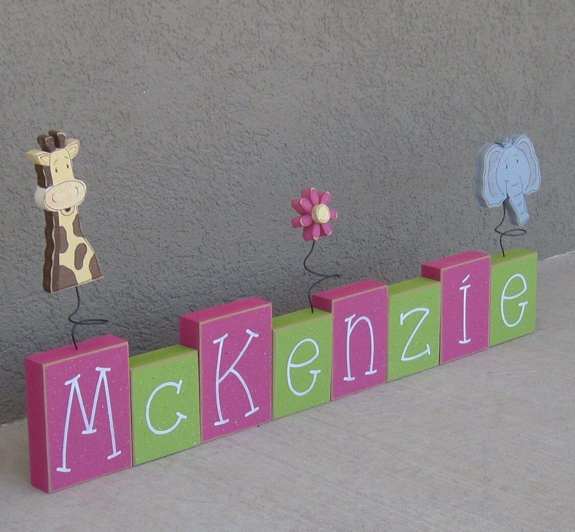 CUSTOM PERSONALIZED NAME or Word Blocks for Children Home | Etsy
