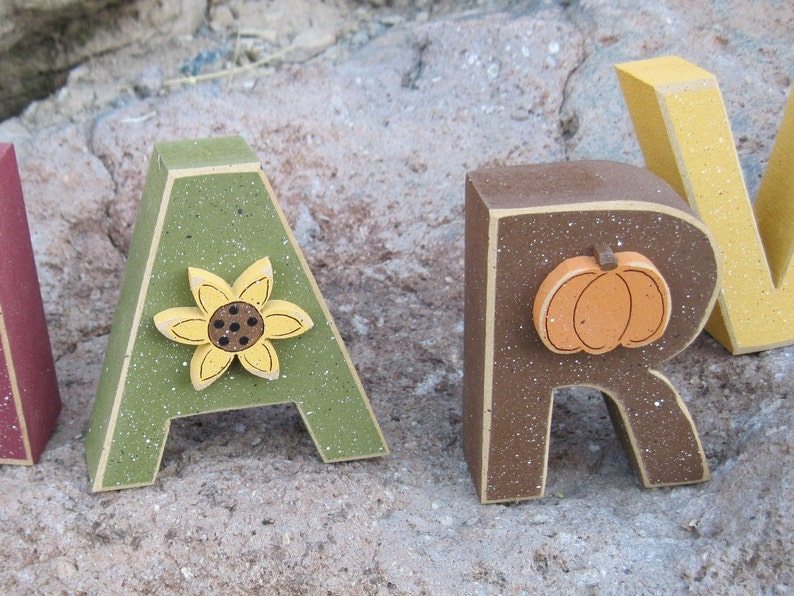 HARVEST BLOCKS for Autumn Fall Thanksgiving Shelf Gift - Etsy