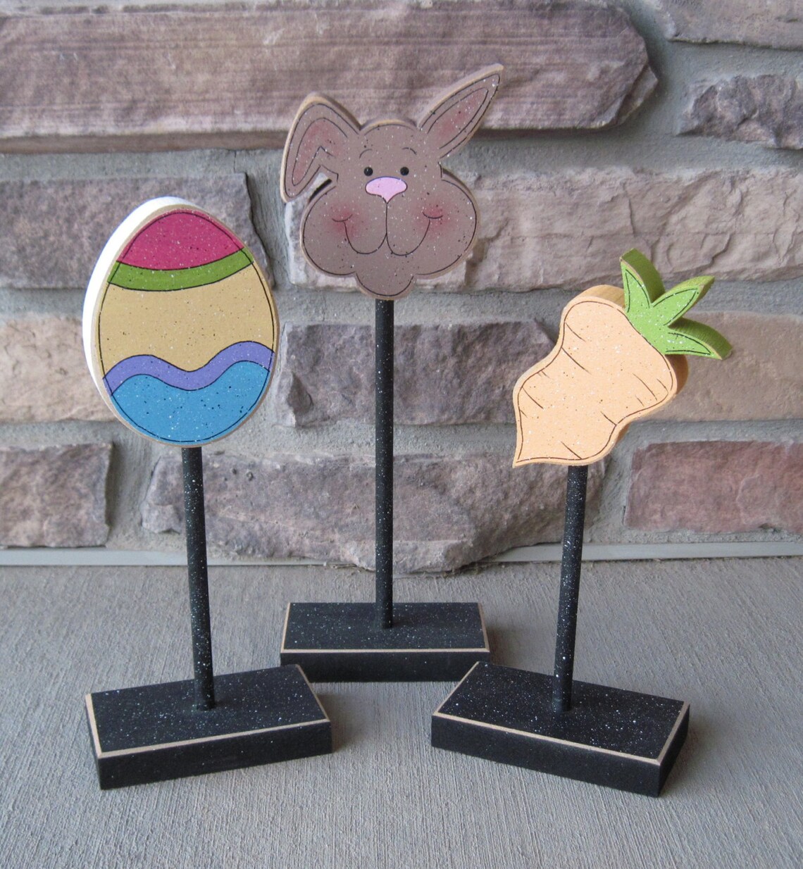 3 Tall Standing EASTER Themed Block SET for Easter Decor - Etsy