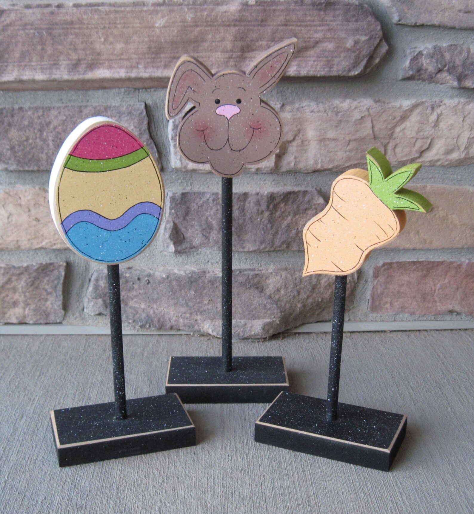 3 Tall Standing EASTER Themed Block SET for Easter Decor - Etsy