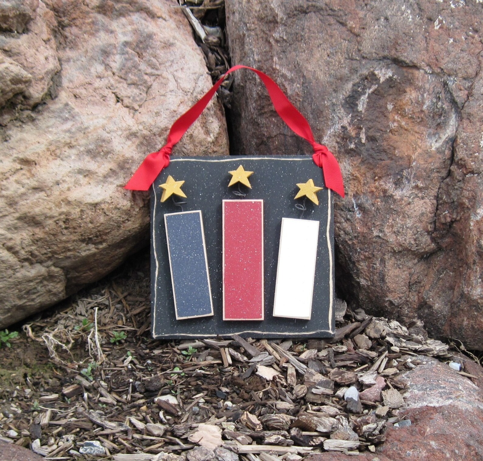 HANGING FIRECRACKERS With Ribbon for July 4th, Wall, Door Hanger, and ...