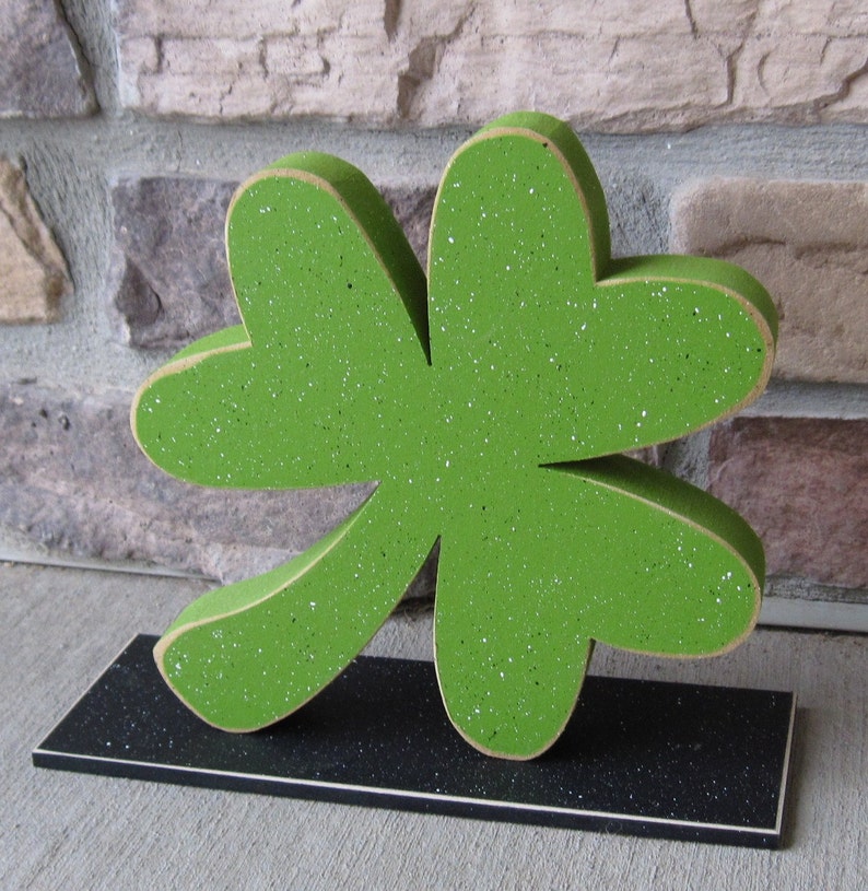 8x 8 CLOVER or SHAMROCK Block on a Stand for St. | Etsy