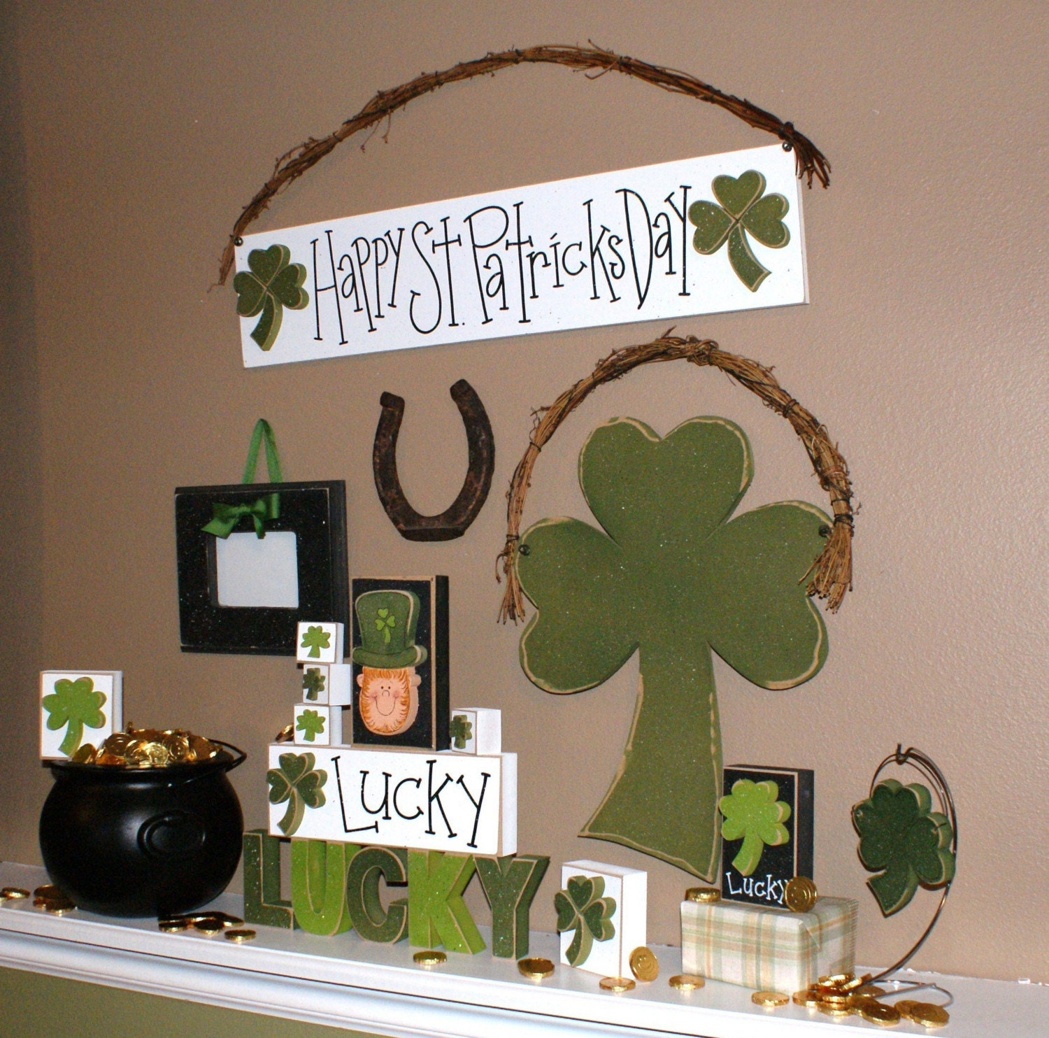 LUCKY BLOCKS for St. Patricks Day and Home Decor - Etsy