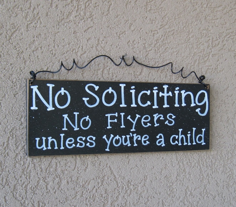 Free Shipping NO SOLICITING No Flyers Unless You're a - Etsy