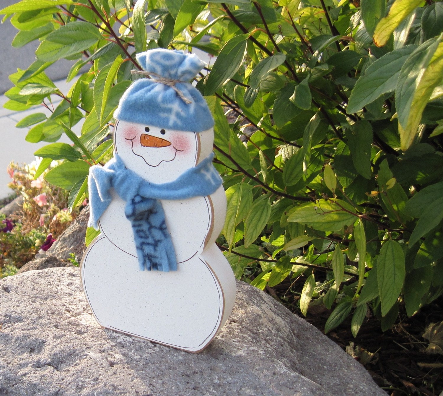 SNOWMAN BLOCK for Desk, Shelf, Mantle, Holiday, December, Winter, Xmas ...