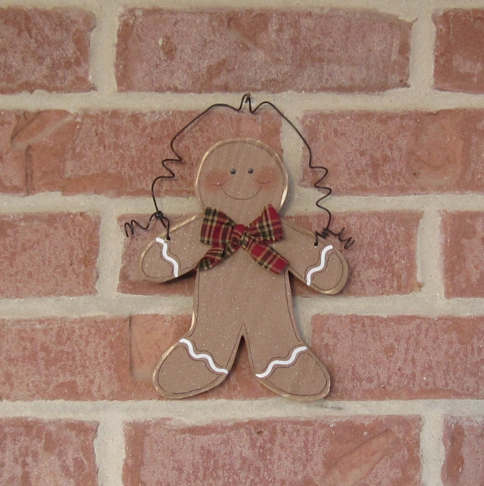 HANGING GINGERBREAD MAN for Wall, Door, Tree, Holiday, December, Xmas ...