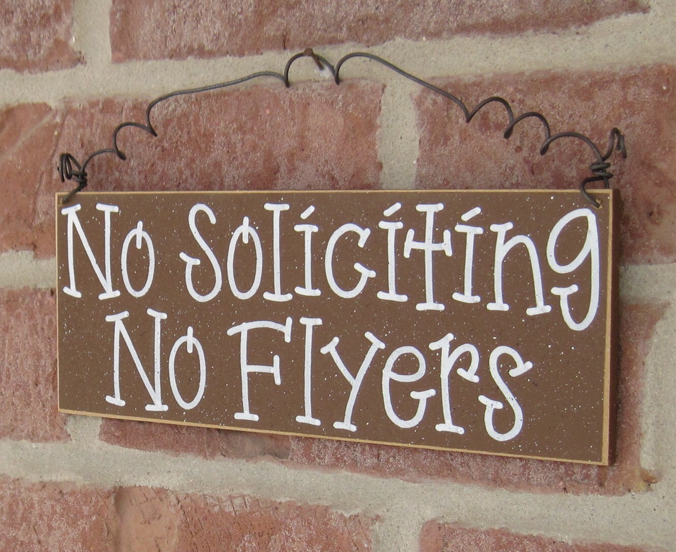 Free Shipping NO SOLICITING No Flyers SIGN brown for home | Etsy