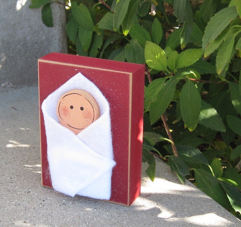 BABY JESUS BLOCK for Christmas Noel Shelf Desk Office - Etsy