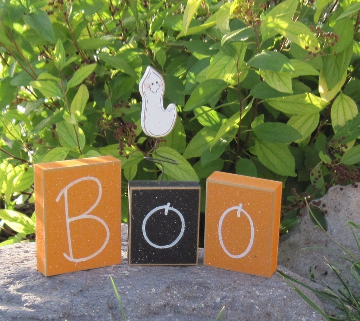 HALLOWEEN BOO BLOCKS for Home Desk Shelf Mantle Holiday - Etsy
