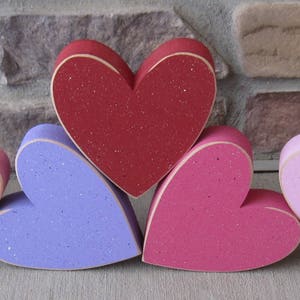 Free Standing HEARTS SET of 5 for Valentines Day and Home Decor - Etsy