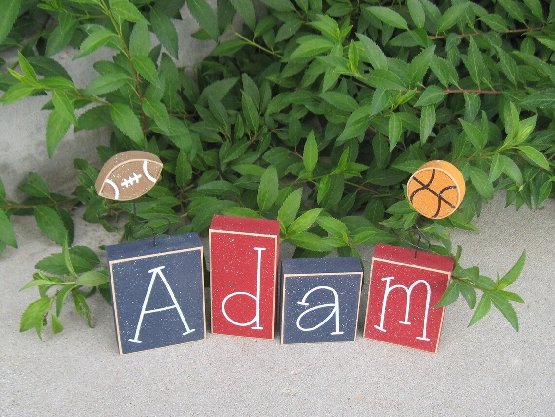 CUSTOM Name or Word BLOCKS for Children Home Desk Shelf - Etsy