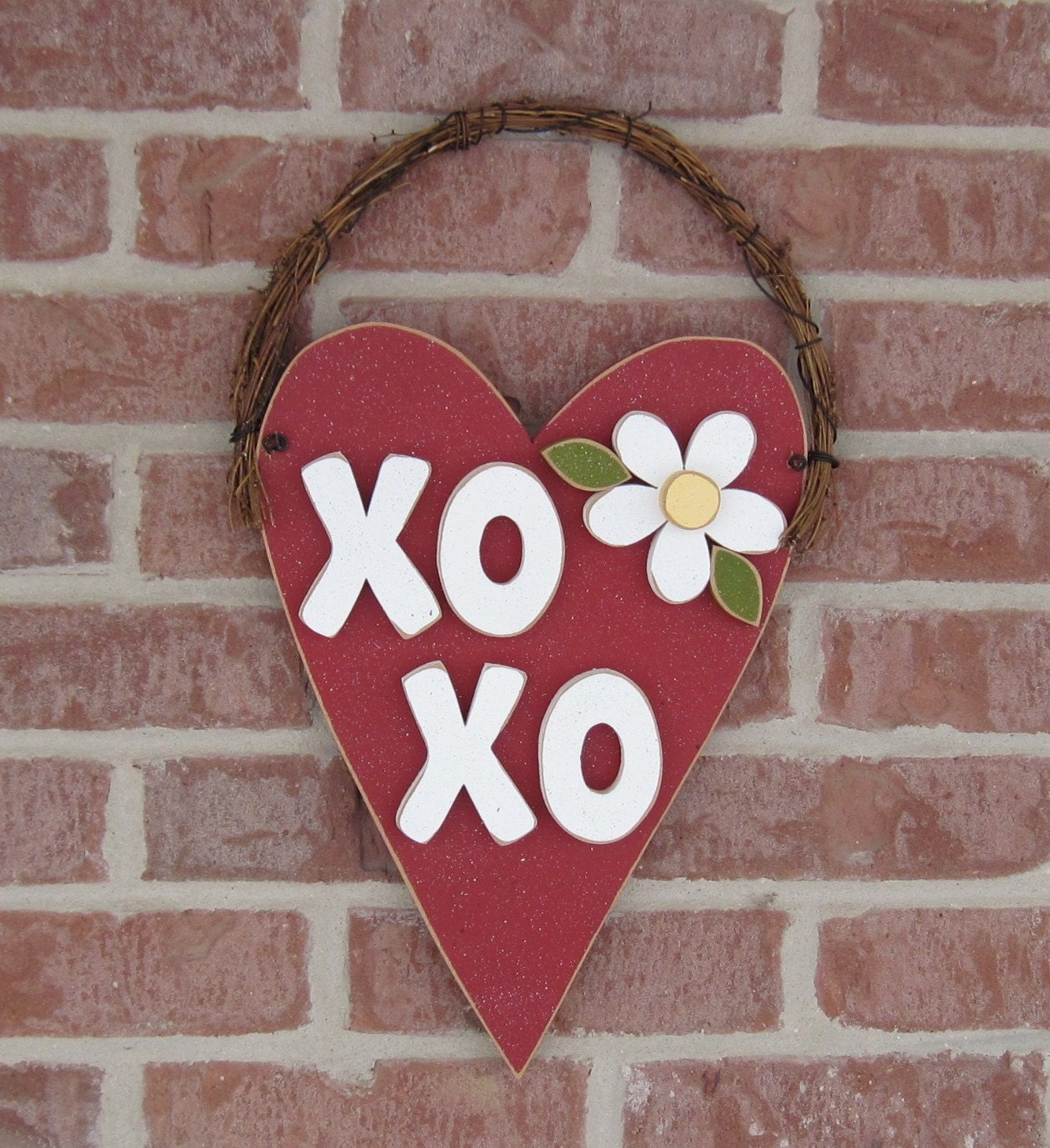 RED HANGING HEART Xoxo for Valentine, February, Door and Home Wall ...