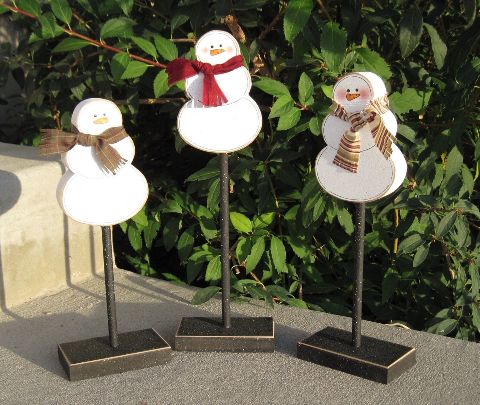 3 Tall Standing SNOWMAN BLOCK SET for Winter Christmas - Etsy
