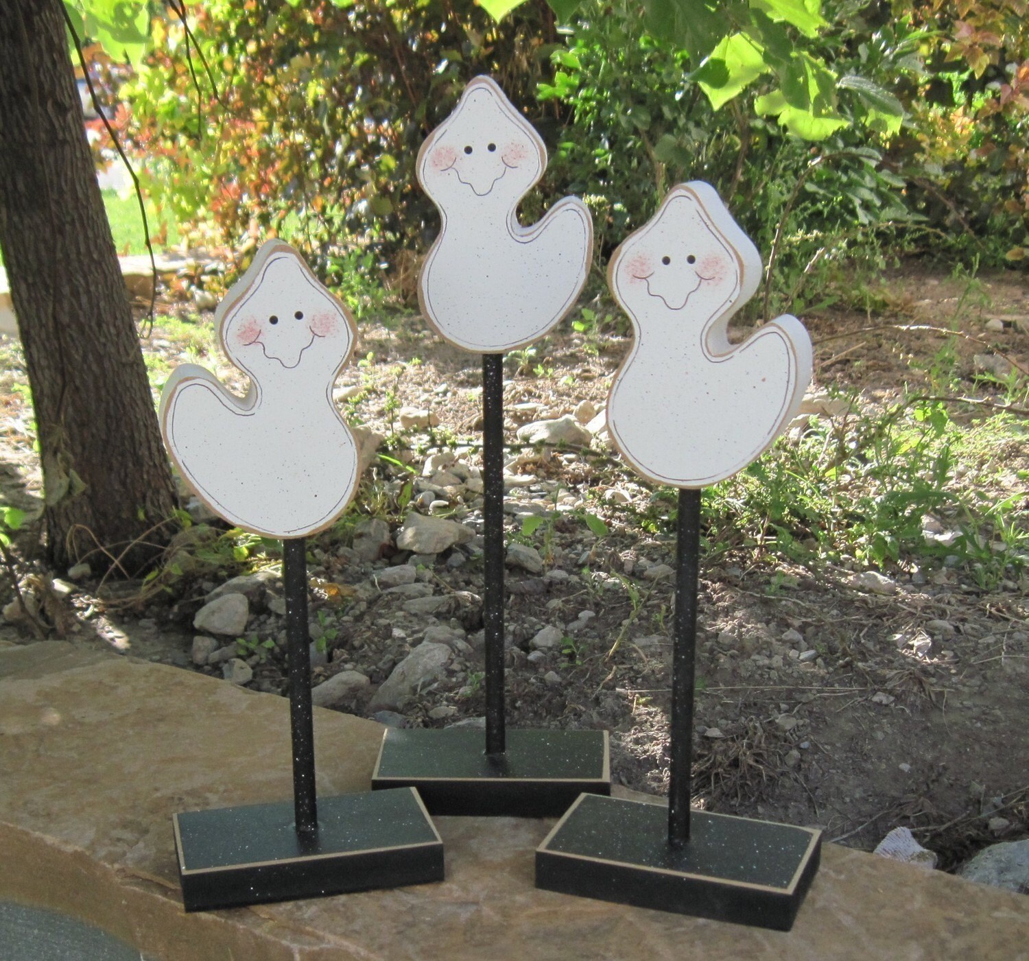 HALLOWEEN GHOST BLOCK Set 3 Tall Standing for Halloween - Etsy