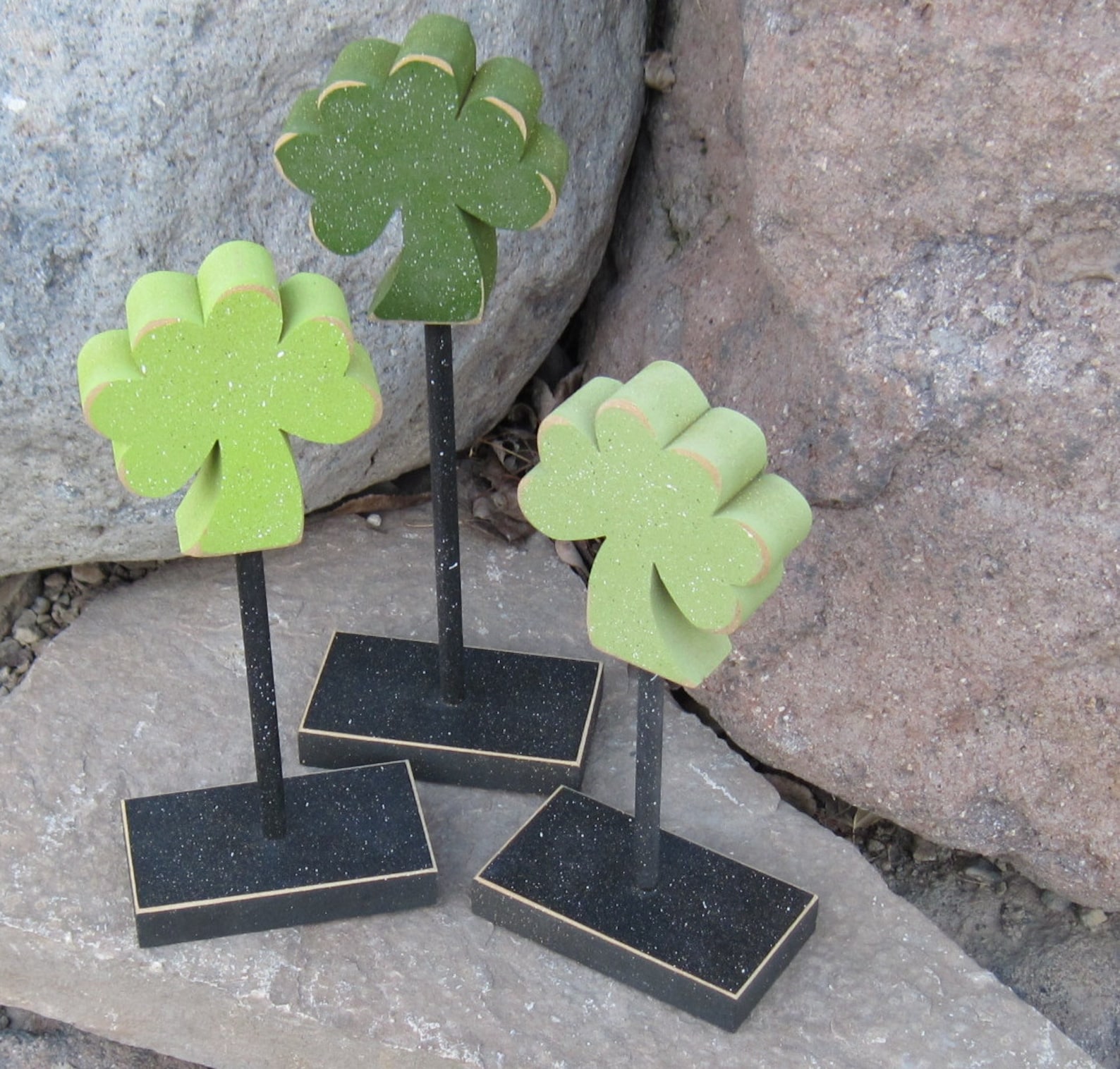 3 Tall Standing Clover Block Set for St Patricks Day Decor - Etsy