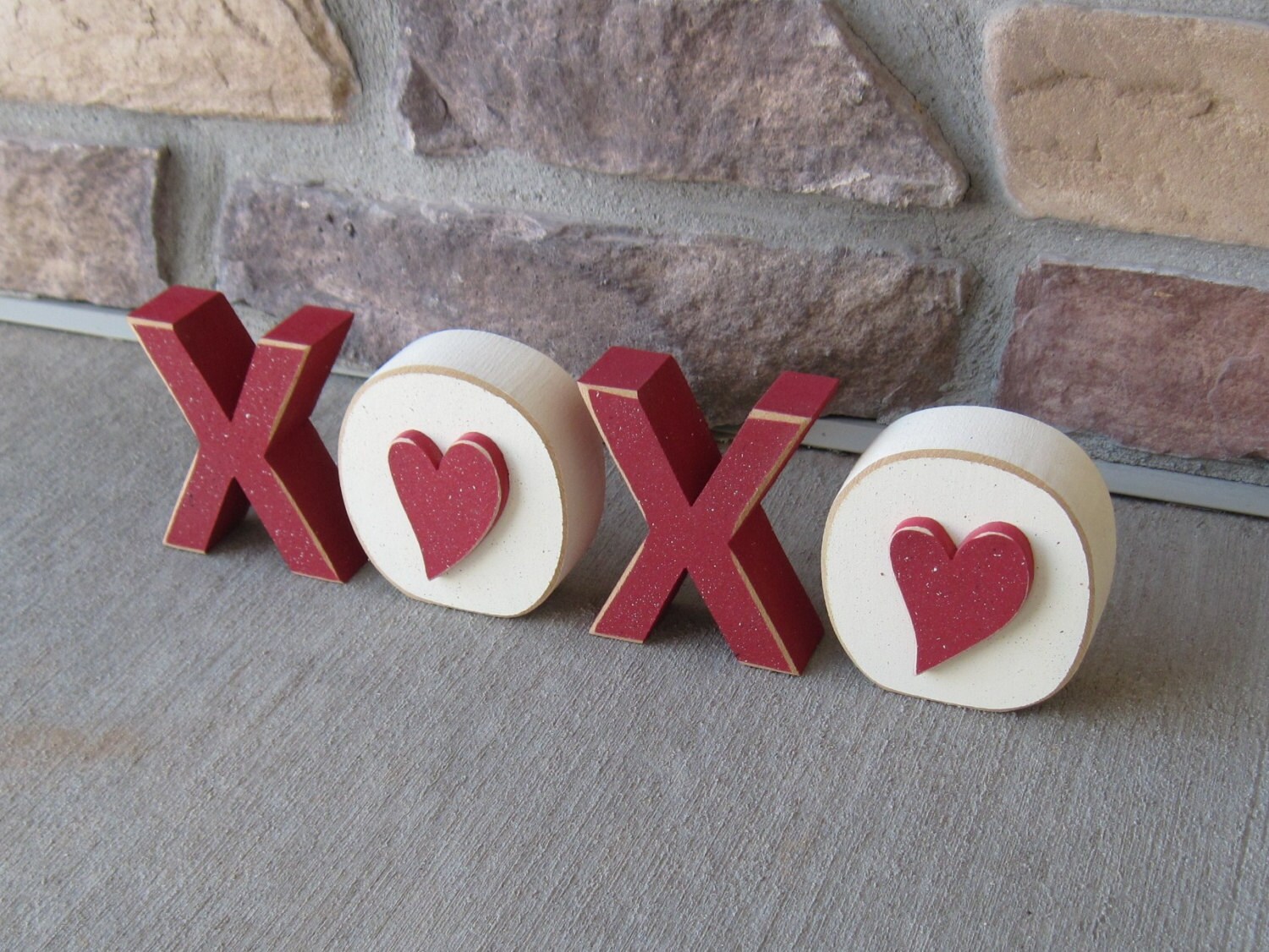 XOXO BLOCKS for Valentines Shelf Desk Mantle and Home Decor - Etsy