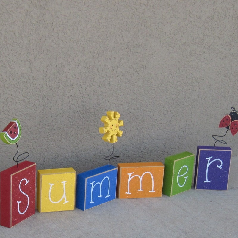 Summer Block Sign - Etsy