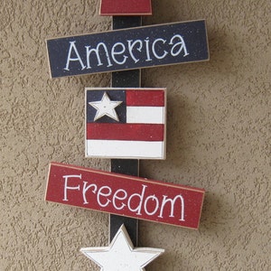 July Thoughts, 4th of July Decor, Star, Flag, Freedom, America Wall ...