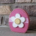 Hot Pink and Pink Egg Shaped Block With Daisy for Easter - Etsy