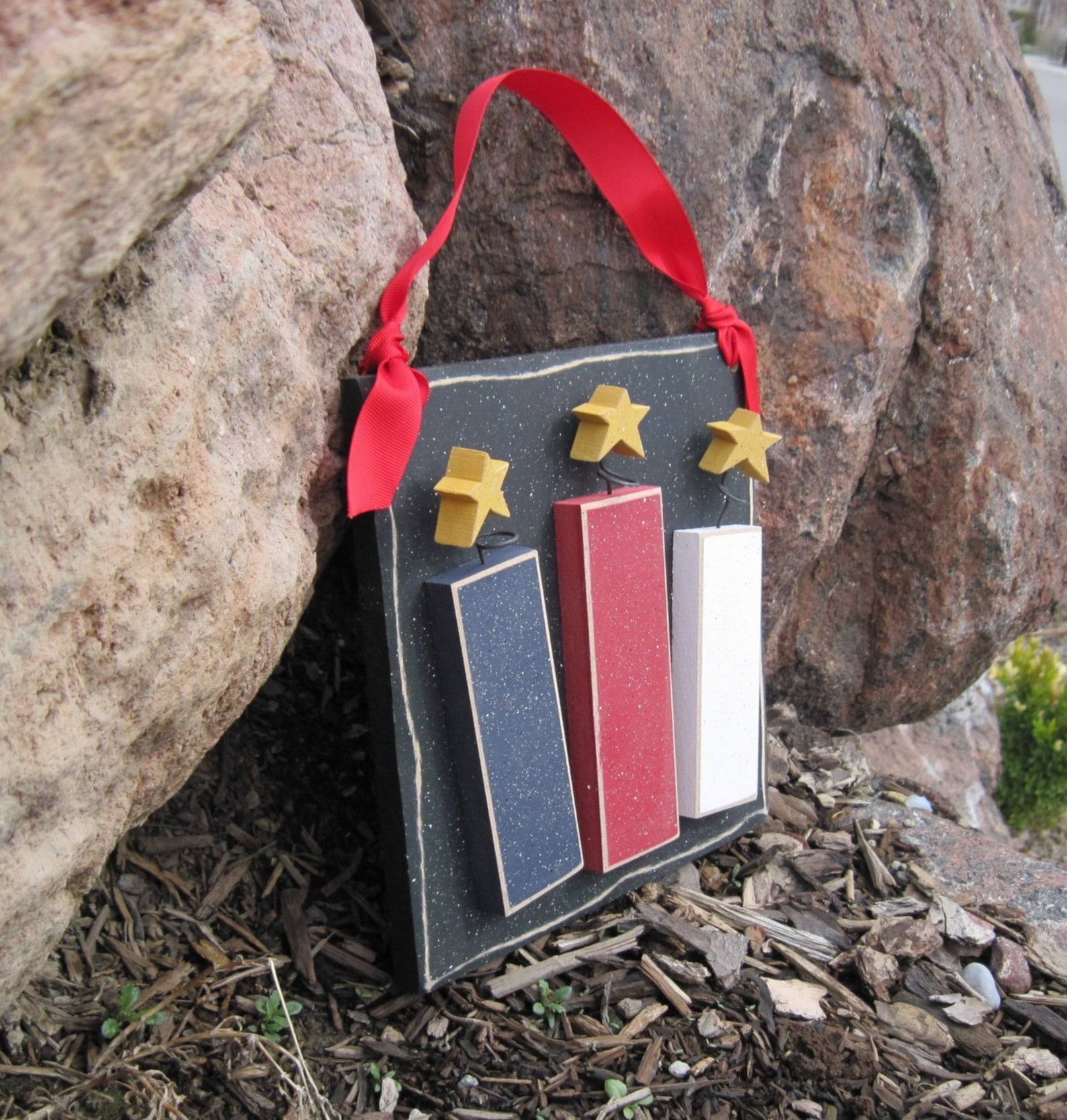 HANGING FIRECRACKERS With Ribbon for July 4th, Wall, Door Hanger, and ...