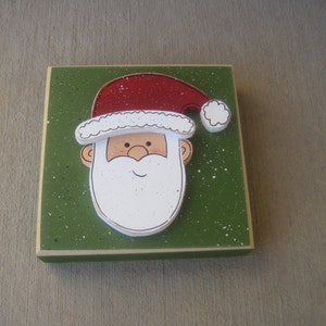 READY TO SHIP Santa Block for Christmas, Winter, Noel, Shelf, Desk ...