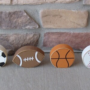 Free Standing SPORTS BALL Themed Block Set for Boy Room, Man Cave ...