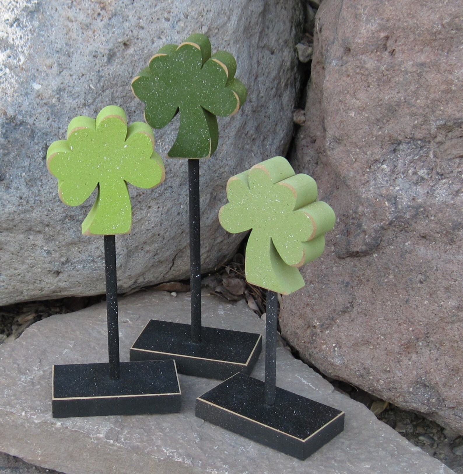 3 Tall Standing Clover Block Set for St Patricks Day Decor - Etsy