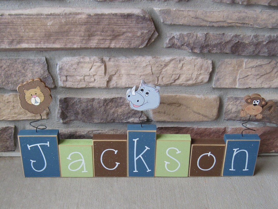 CUSTOM Name or Word BLOCKS for Children, Home, Desk, Shelf, Decor - Etsy