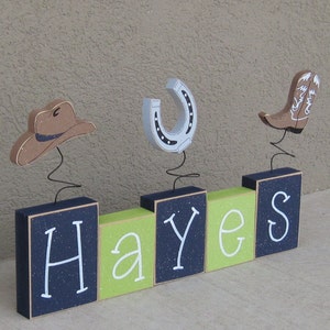 Custom Personalized NAME or WORD BLOCKS for Children, Home, Desk, Shelf ...