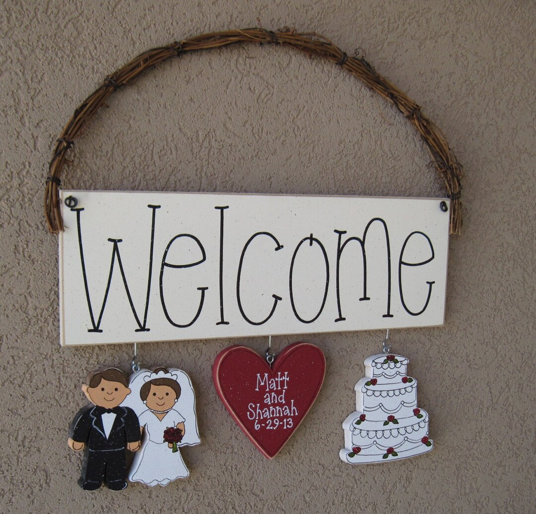 Monthly WELCOME SIGN (wedding or Anniversary) for Wall and Home Decor ...
