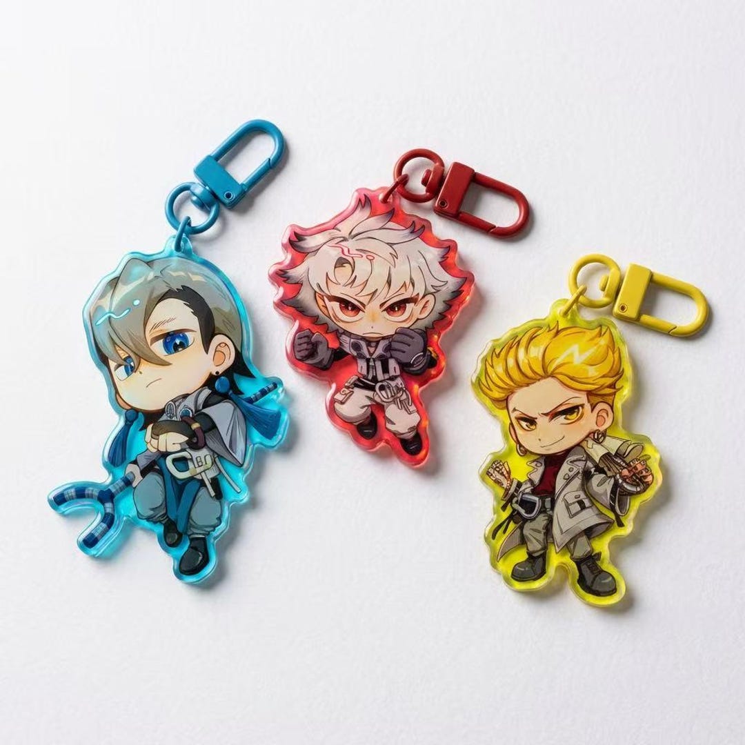 Gachiakuta Keychain Charm, Rudo, Enjin, Zanka Keychain Charm Gifts ...