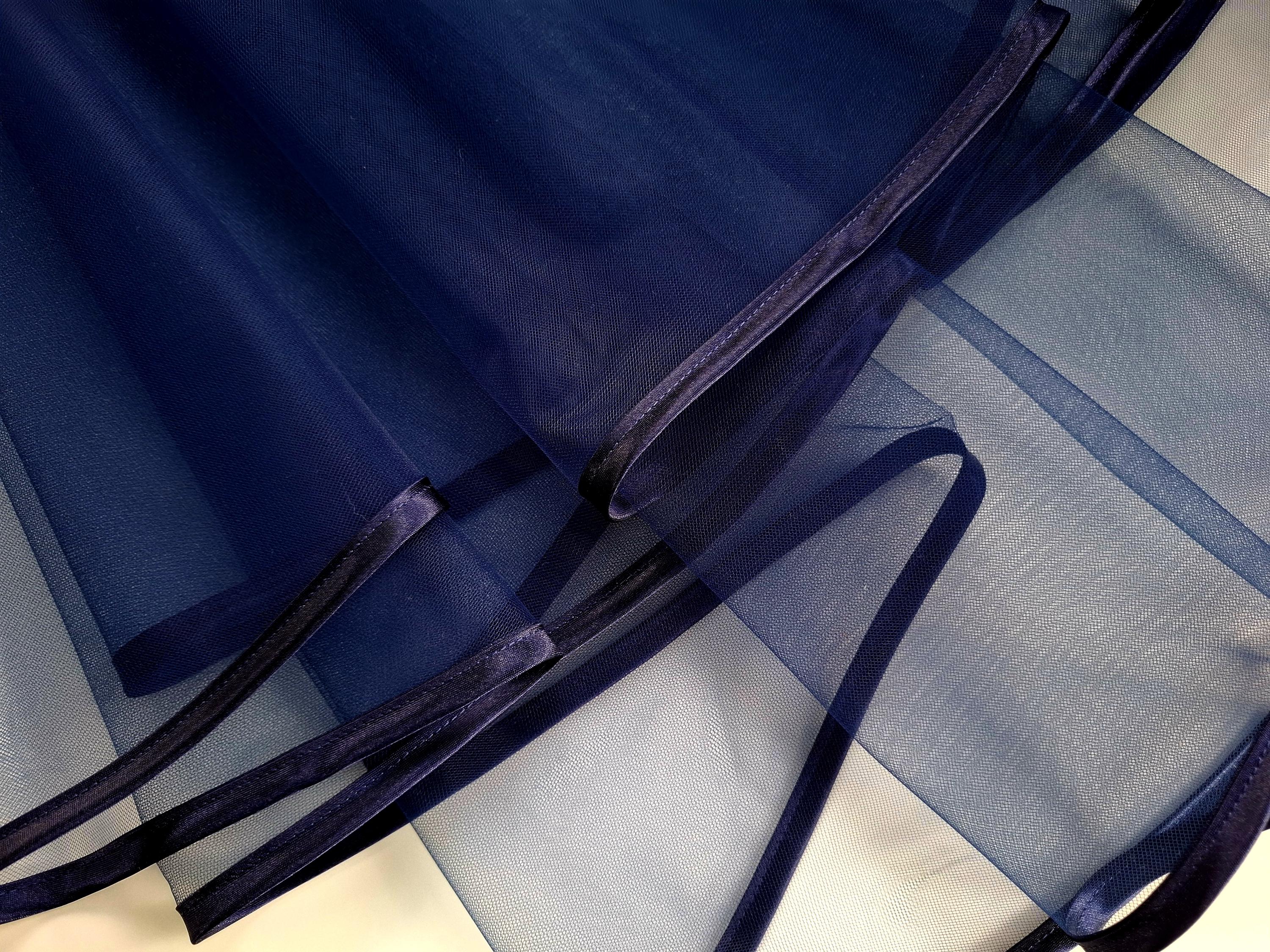 Navy Blue Wedding Veil With Satin Edge | Nautical Two-tier Bridal Veil ...