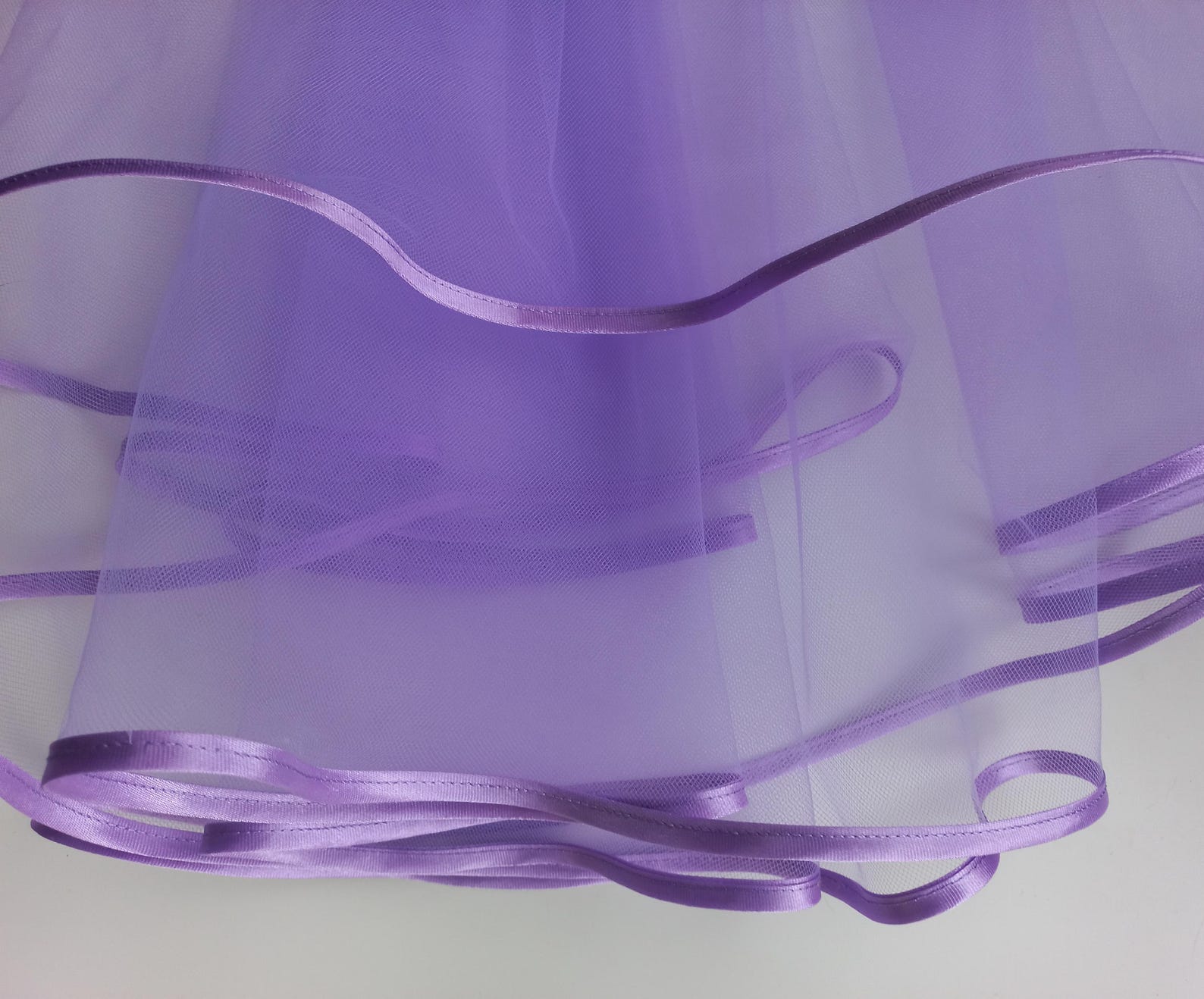 Light Lavender Wedding Veil With Satin Ribbon, 2-tier - Etsy