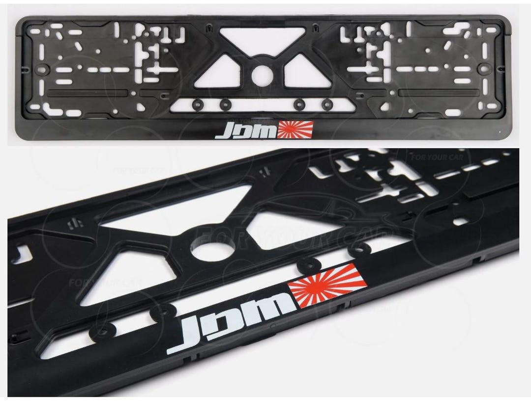2x JDM European License Number Plate Frame Holder Surround for Japan ...