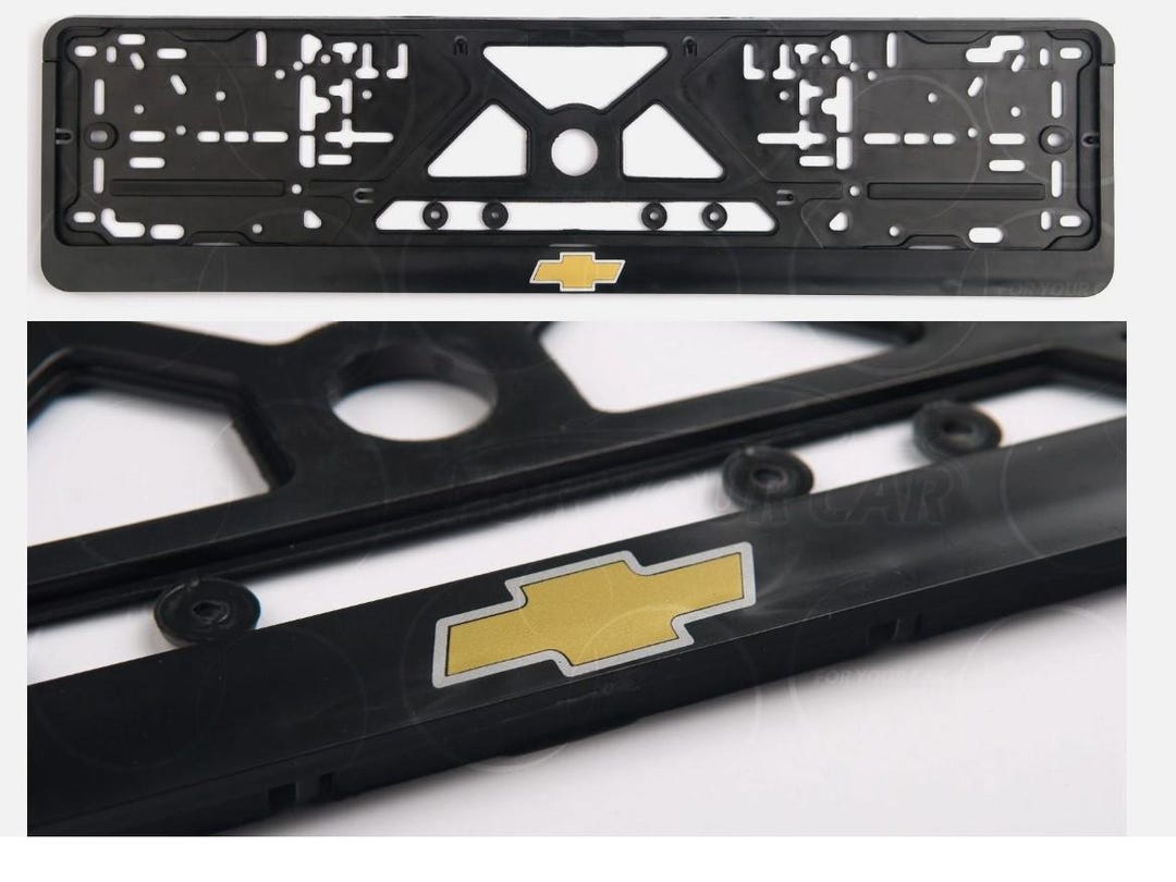 2x CHEVROLET European License Number Plate Frame Holder Surround for ...