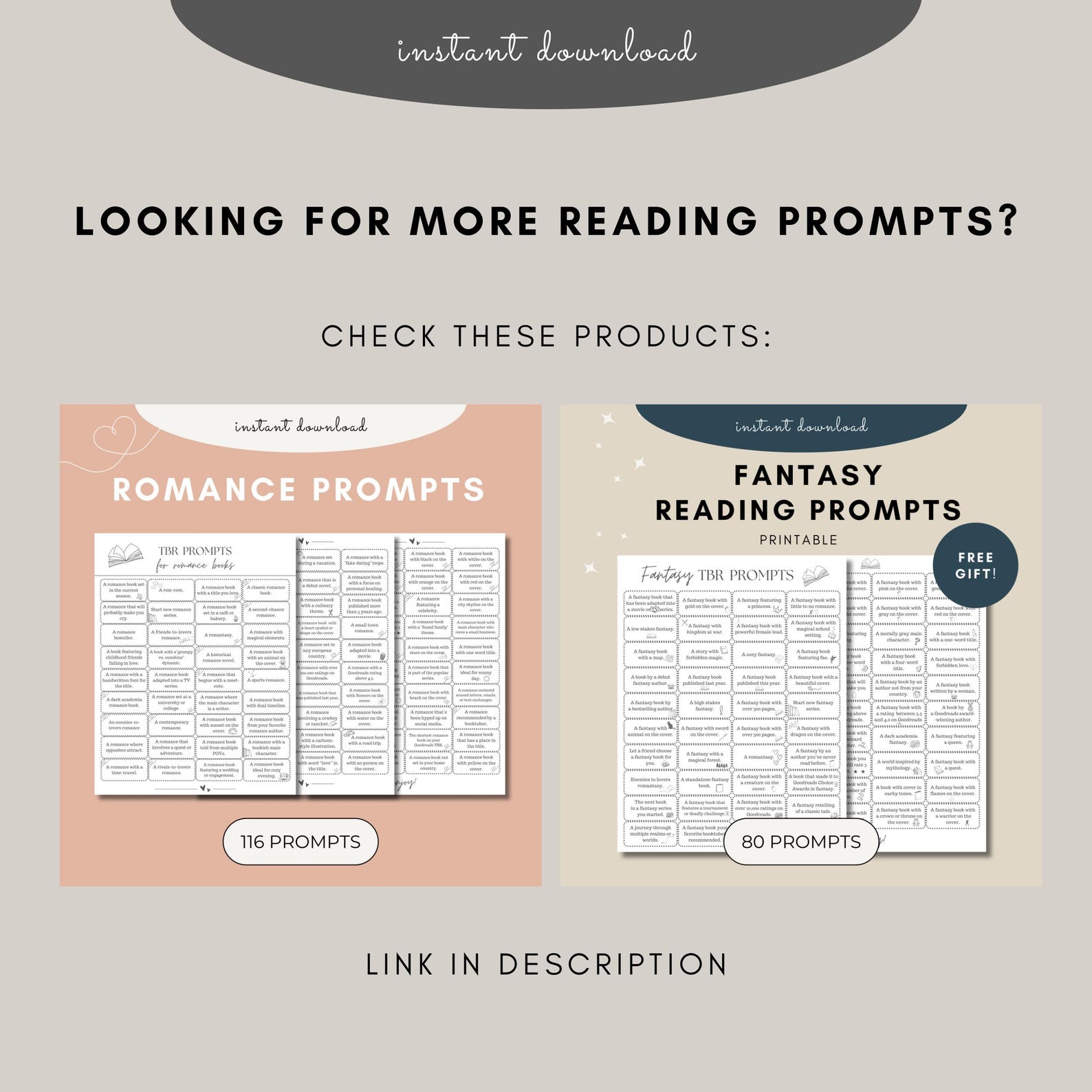Bookish Game TBR Jar Prompts Printable Ideas to Read TBR Prompts Reader ...