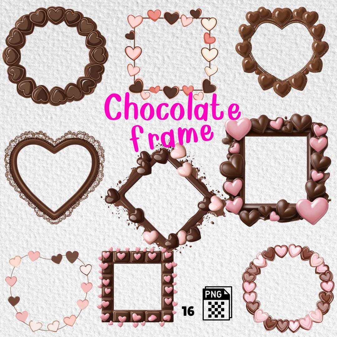 Valentines Day Frame Chocolate Frame Clipart Frame PNG High Quality ...