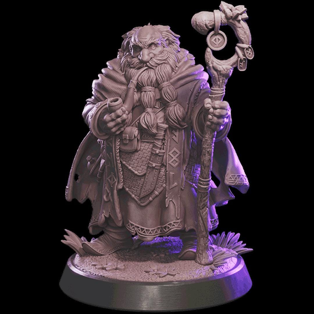 Dwarf Wizard Resin Miniature | TTRPG | D&D | (8K+ Resolution) - Etsy