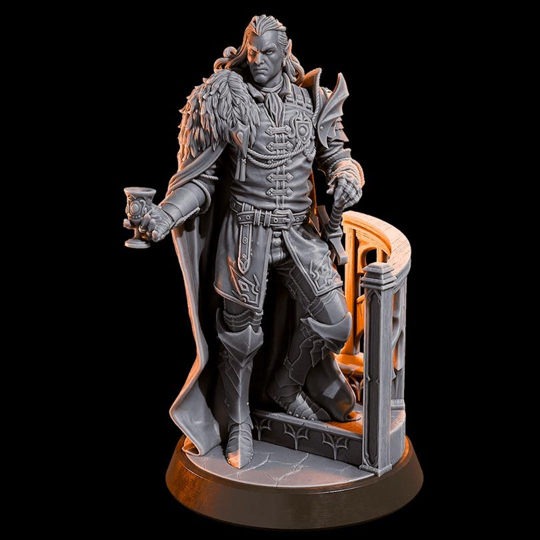 Count Dracula Resin Miniature: 8K+ TTRPG & Dnd Mini for Collectors - Etsy