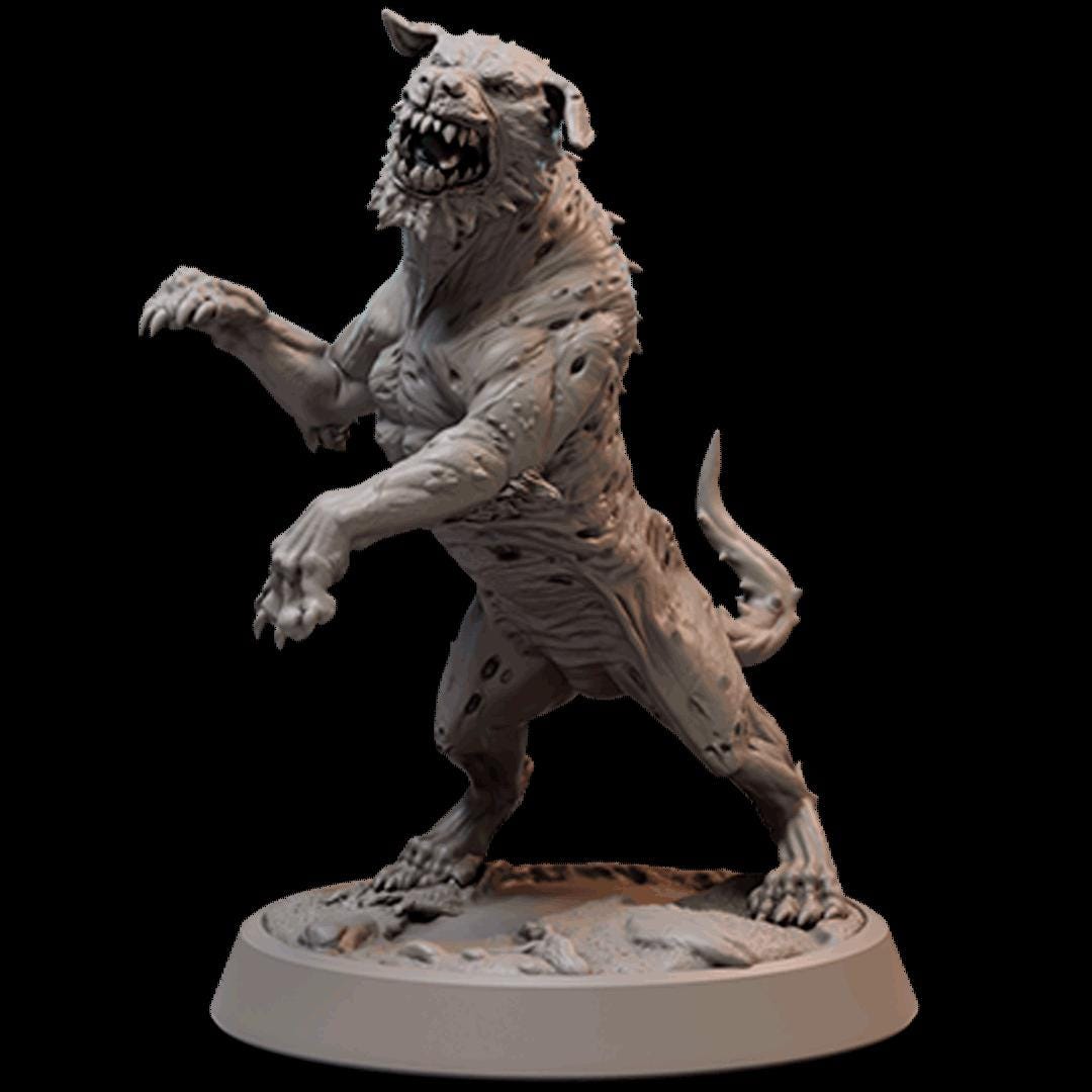 Shadow Mastiff Miniature: 8K Resin TTRPG Dnd Tabletop RPG - Etsy